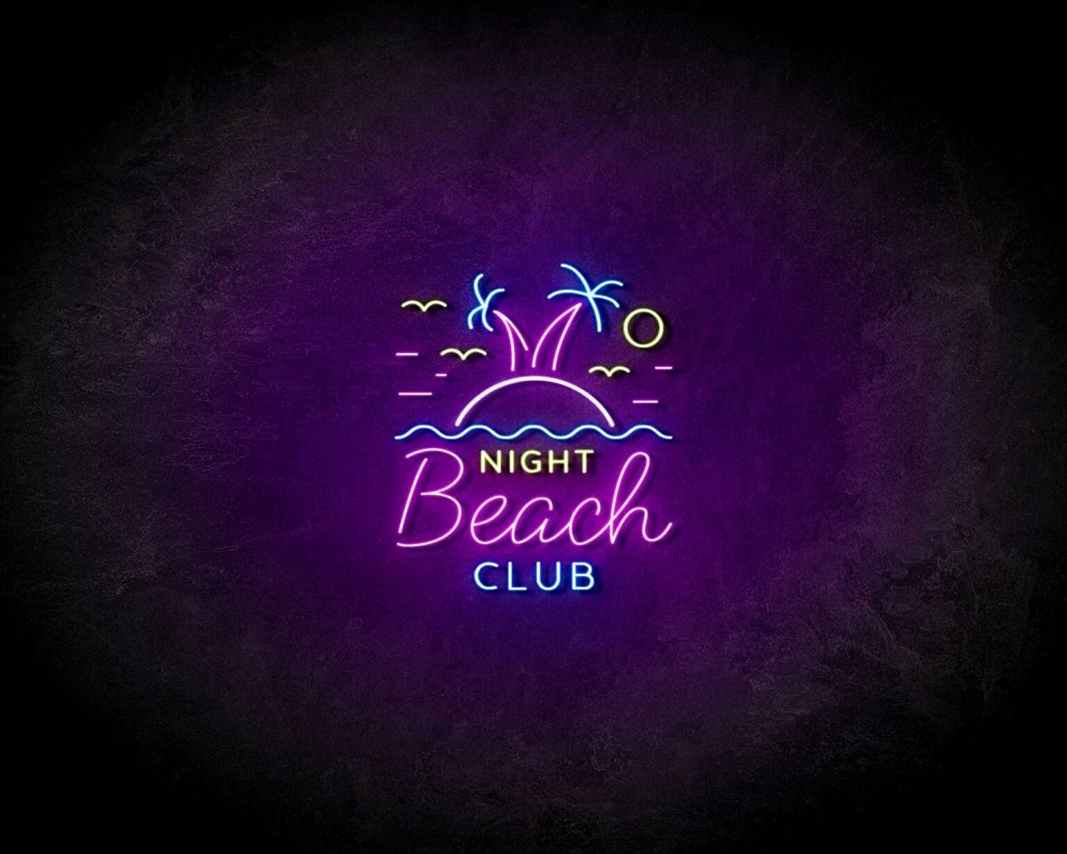 LED Neon Sign Night Beach Club - The Neon Company - AT