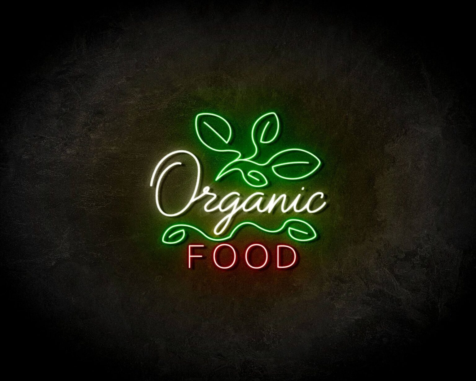 LED Neon Sign Organic food - The Neon Company - AT