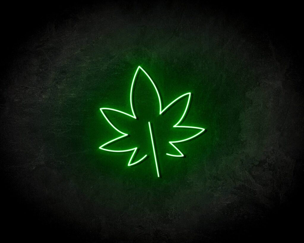 LED Neon Sign Weed Leaf - The Neon Company - AT
