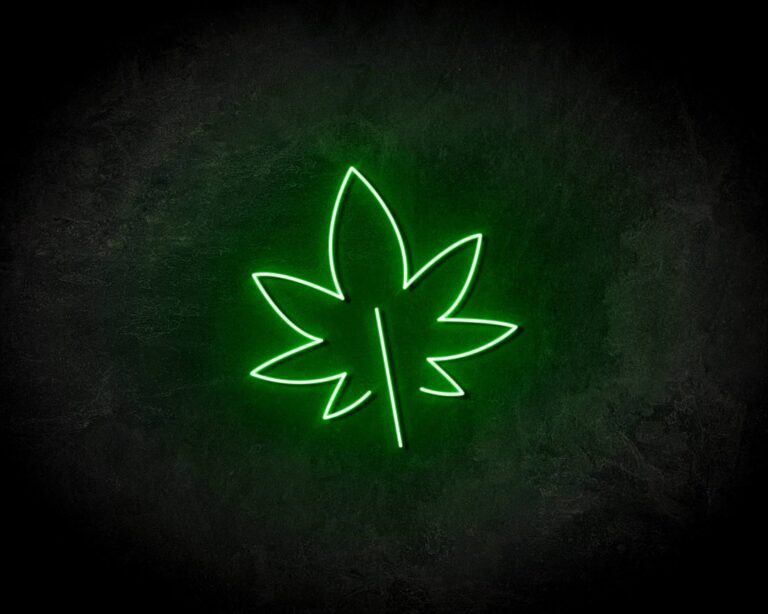 LED Neon Sign Weed Leaf - The Neon Company - AT